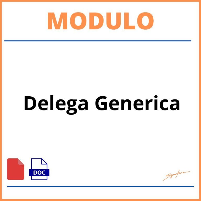 Modulo delega poste italiane