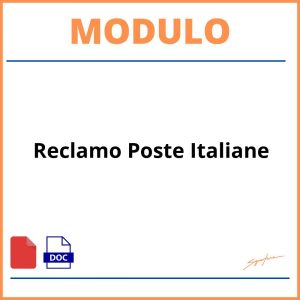 Modulo delega poste italiane